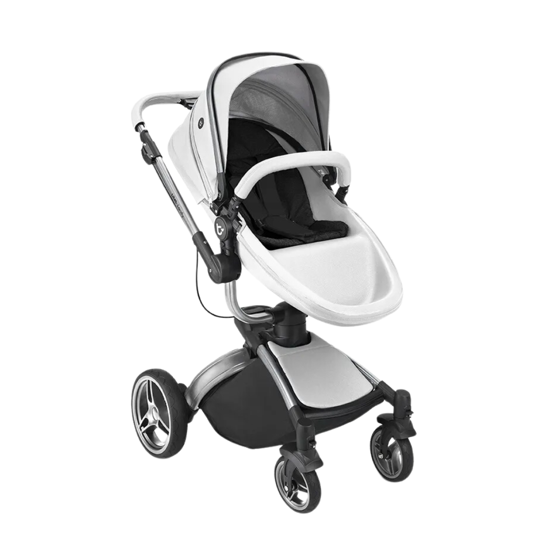 Kit Travel System Carrinho Candy Branco, Bebê Conforto e Base Isofix ...