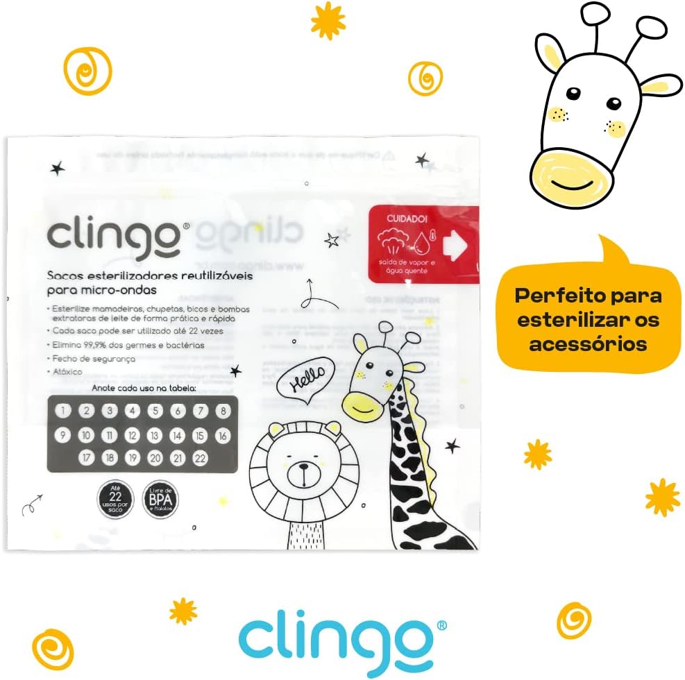 Sacos Esterilizadores Reutilizáveis para Microondas - Clingo - Baby ...