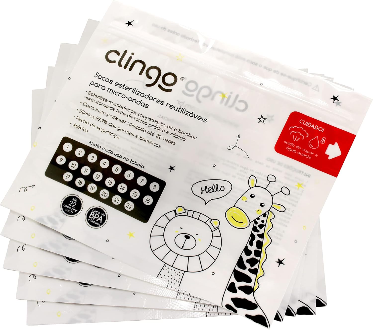 Sacos Esterilizadores Reutilizáveis para Microondas - Clingo - Baby ...