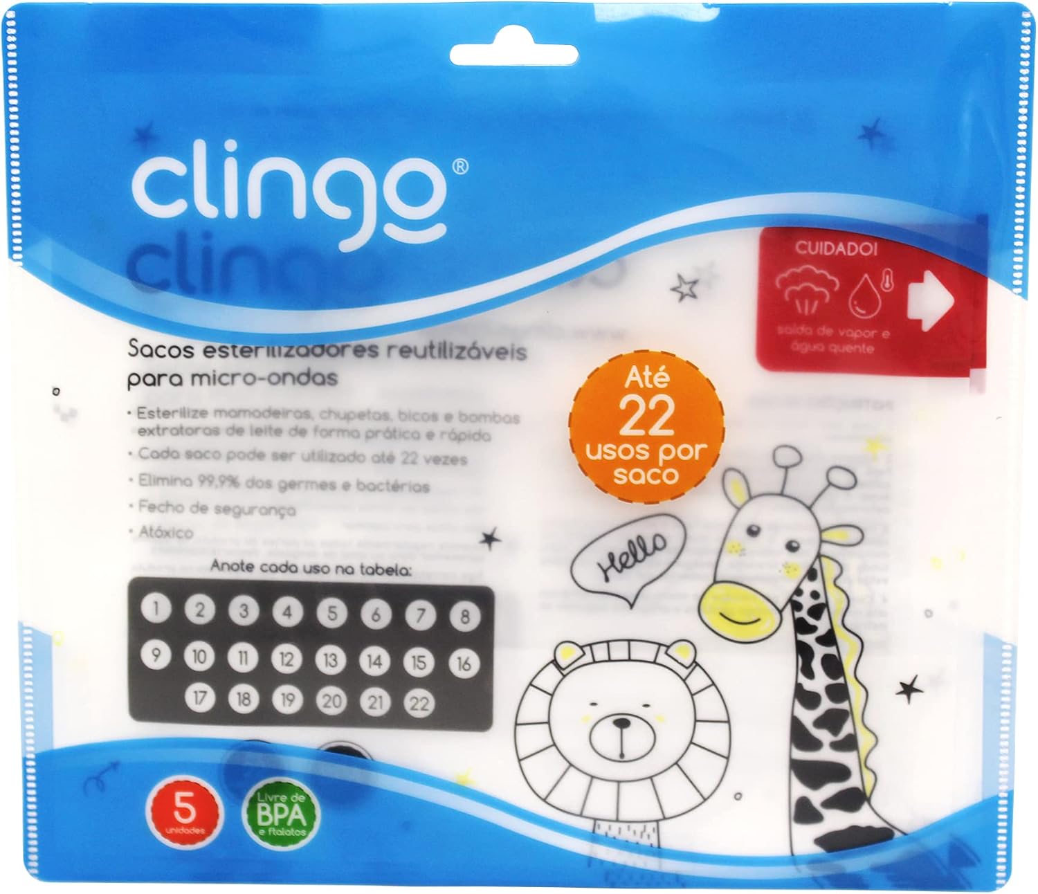 Sacos Esterilizadores Reutilizáveis para Microondas - Clingo - Baby ...
