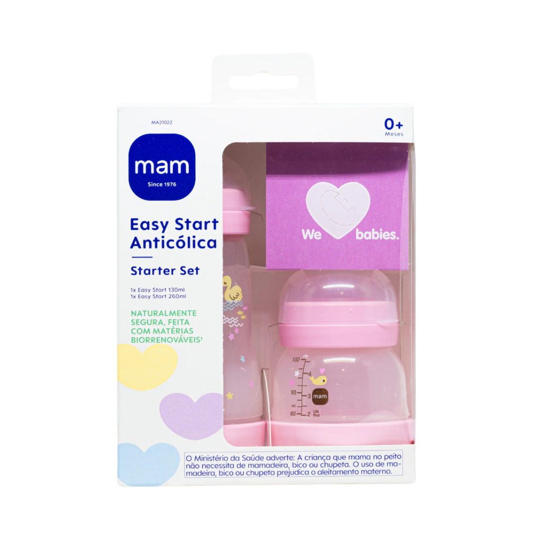 Kit de Mamadeira Easy Start – Starter Set Rosa - MAM - Baby Buys Brasil