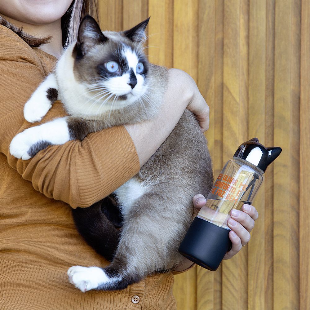 Garrafa de Vidro Gato Preto Kloe - Kloe | Inspirar as pessoas ...