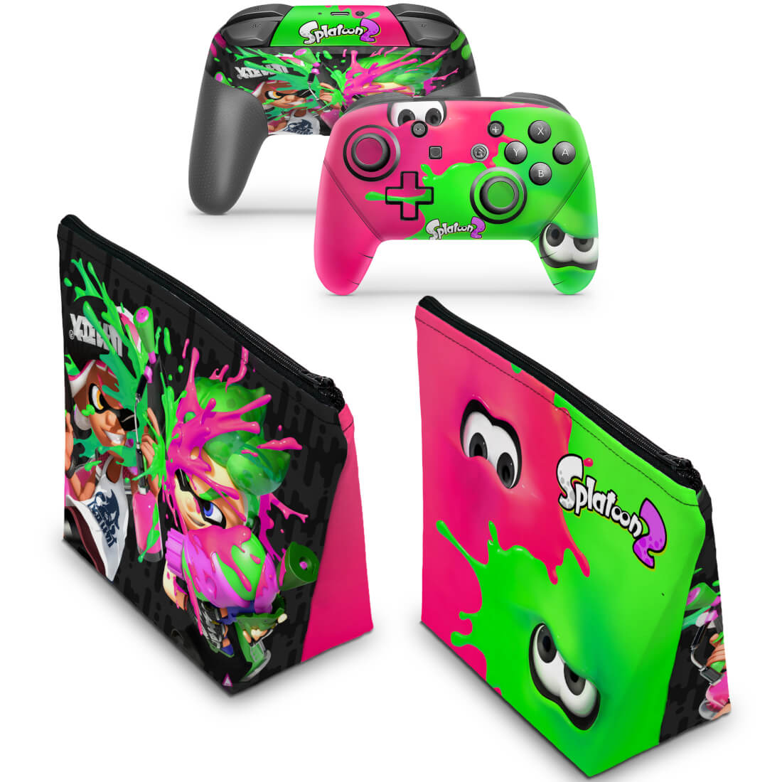 KIT Capa Case e Skin Nintendo Switch Pro Controle - Splatoon 2 - Pop ...