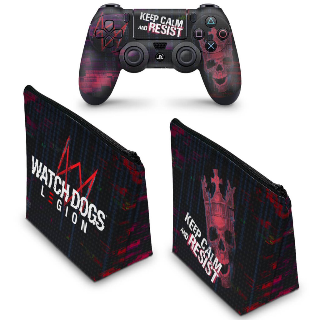 KIT Capa Case e Skin PS4 Controle - Watch Dogs Legion - Pop Arte Skins ...