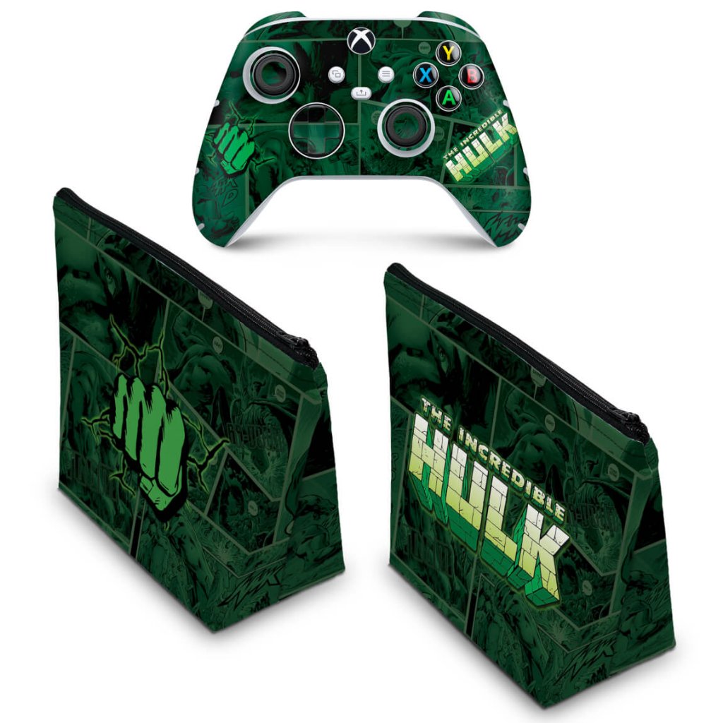 KIT Capa Case e Skin Xbox Series S X Controle - Hulk Comics - Pop Arte ...