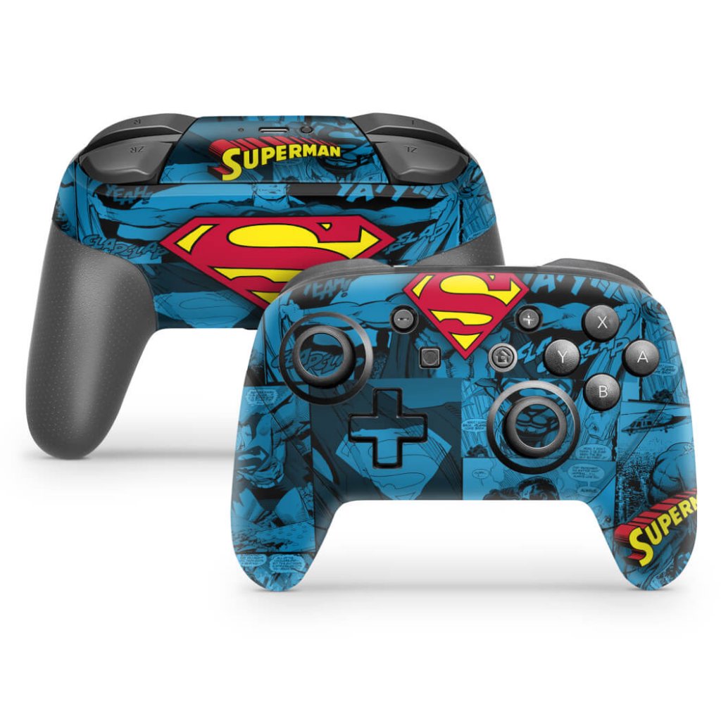 Nintendo Switch Pro Controle Skin - Superman Comics - Pop Arte Skins ...