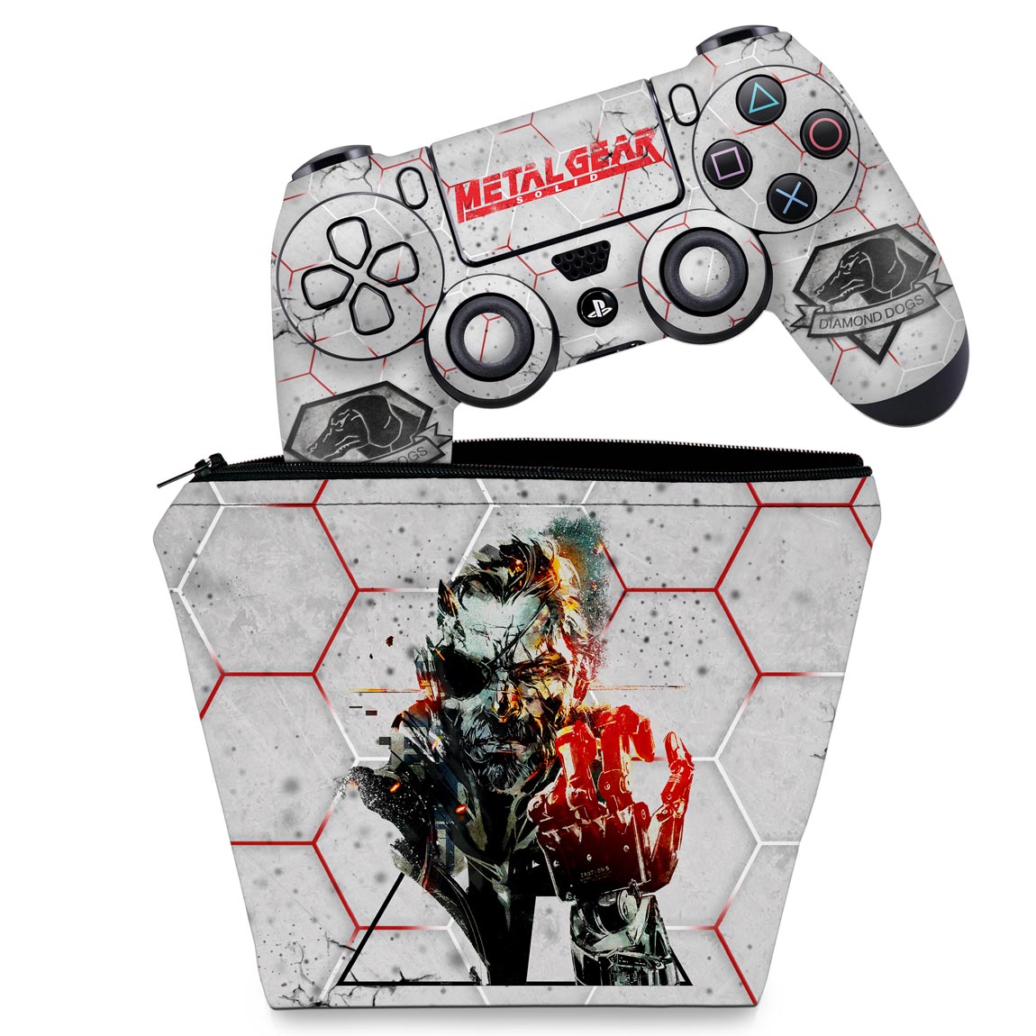KIT Capa Case e Skin PS4 Controle - Metal Gear Solid - Pop Arte Skins ...