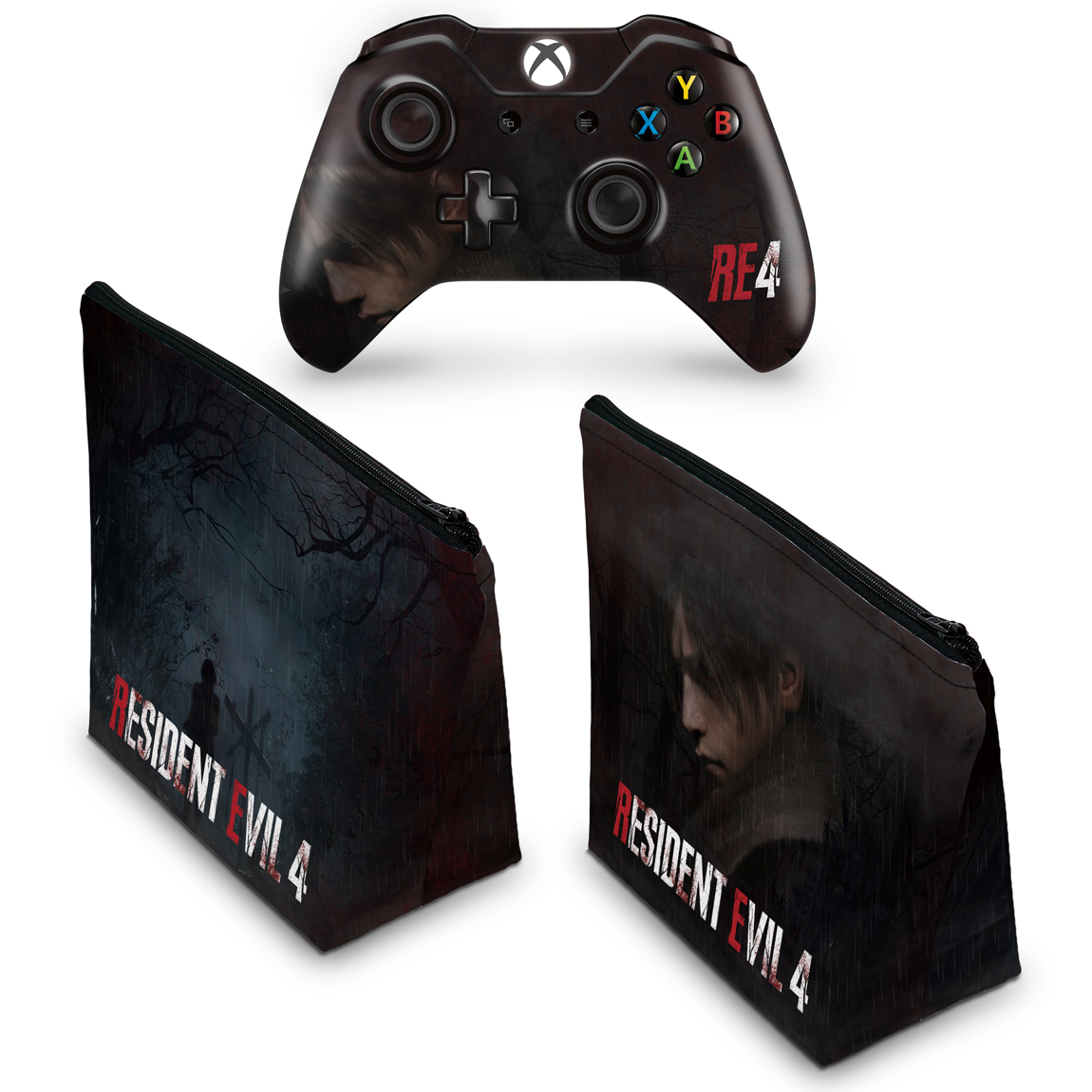 KIT Capa Case e Skin Xbox One Fat Controle - Resident Evil 4 Remake ...