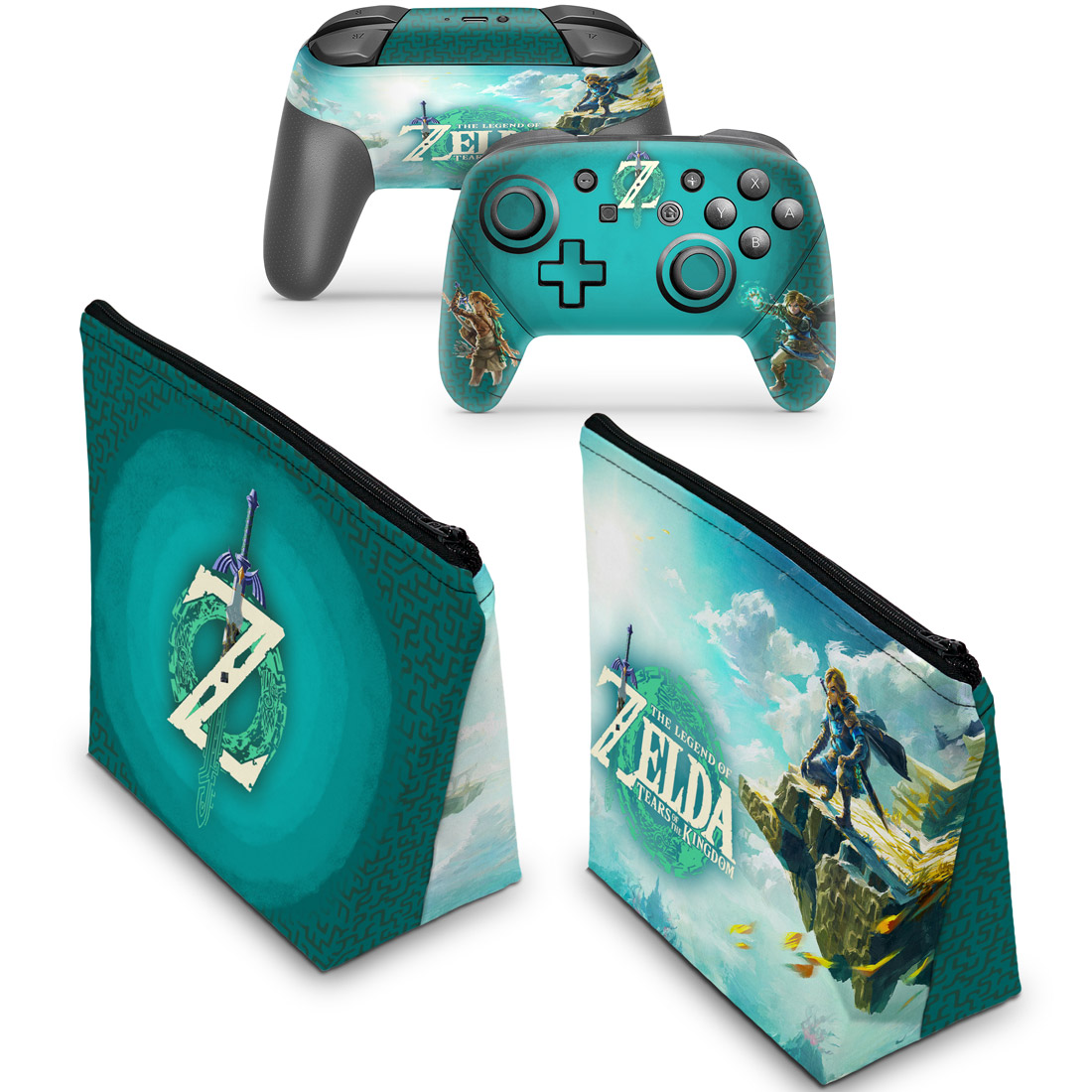 Capa e Skin Nintendo Switch Pro Controle - Zelda Tears of the Kingdom ...