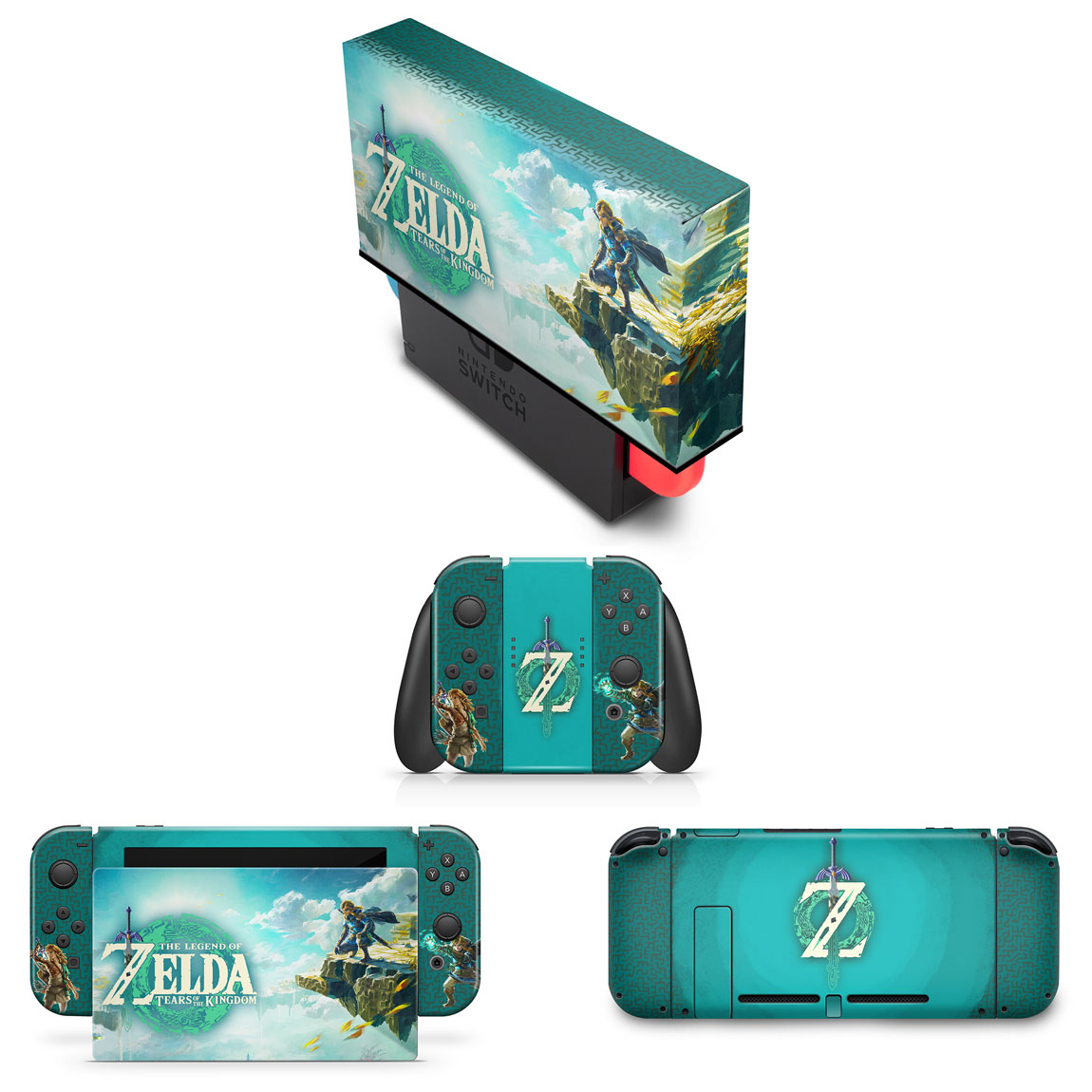 KIT Nintendo Switch Skin e Capa Anti Poeira - Zelda Tears of the Kingd ...