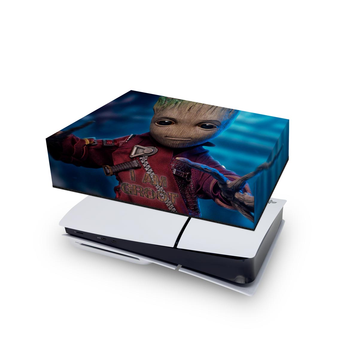 PS5 Slim Capa Anti Poeira - Baby Groot - Pop Arte Skins Atacado