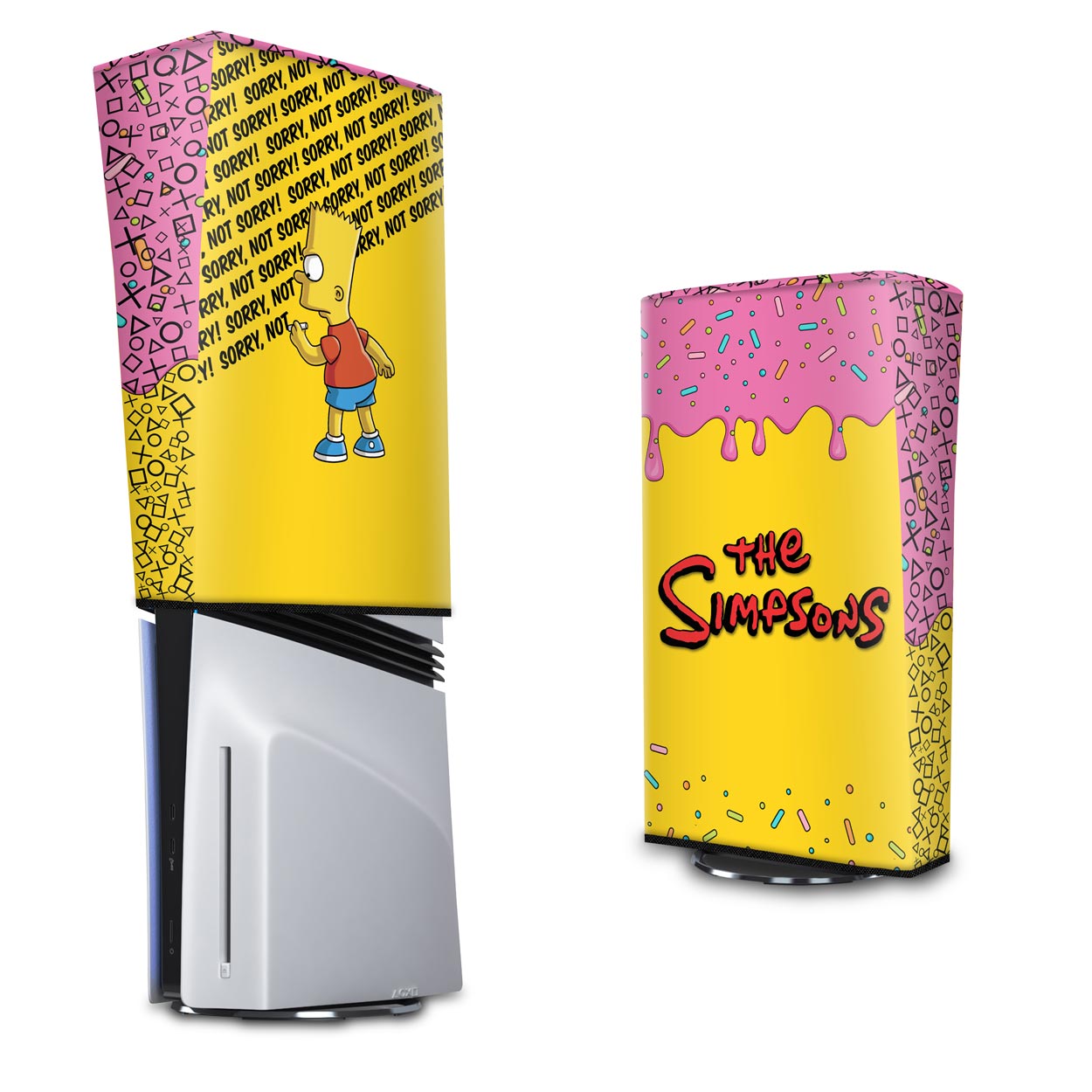 PS5 Pro Capa Anti Poeira Vertical - The Simpsons - Pop Arte Skins Atacado
