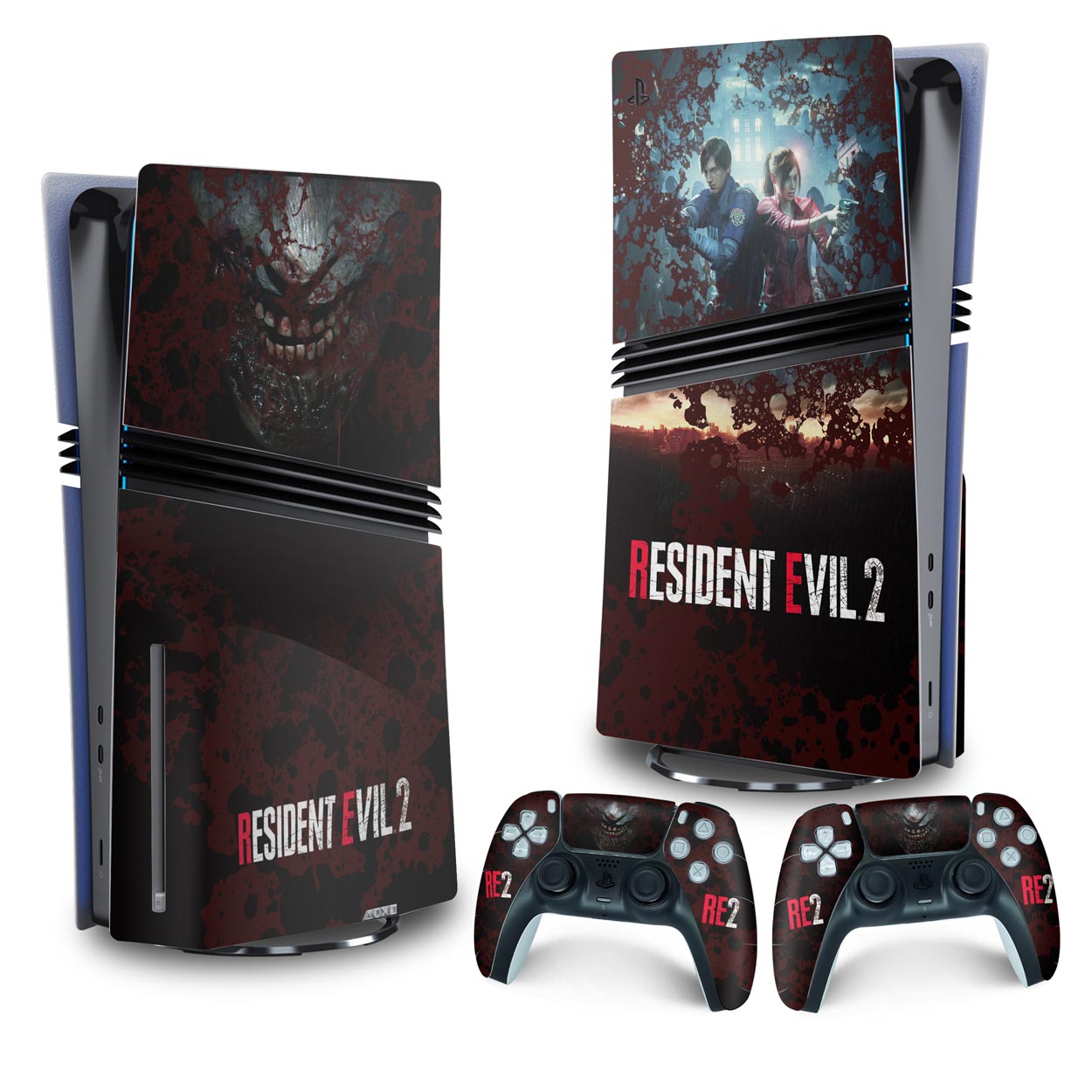 Skin PS5 Pro Vertical - Resident Evil 2 Remake - Pop Arte Skins Atacado