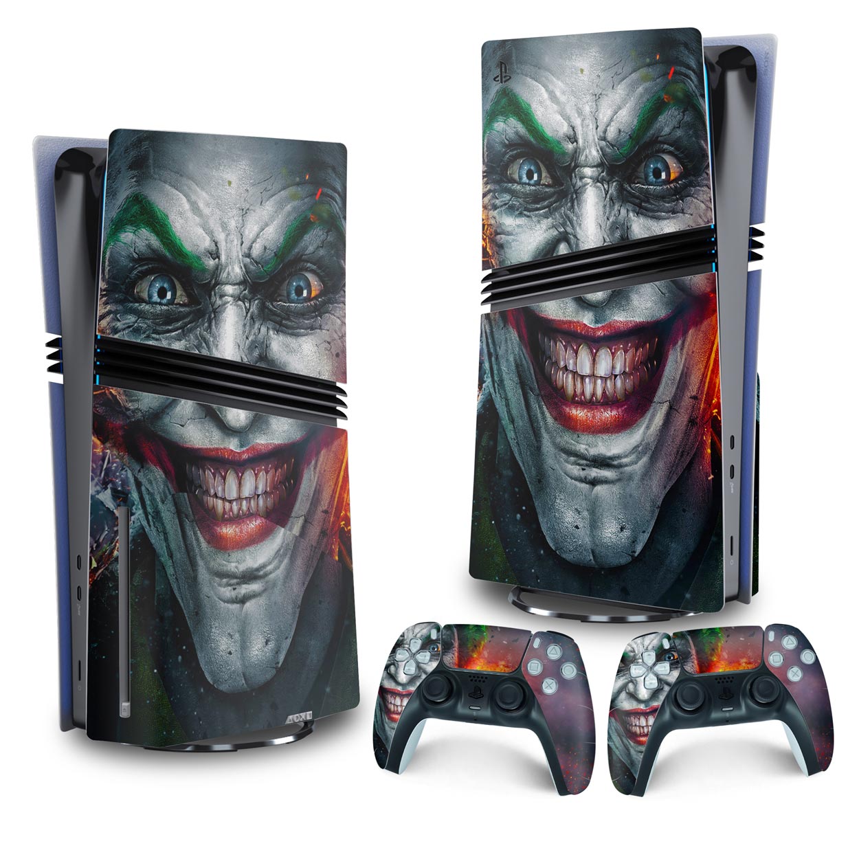 Skin PS5 Pro Vertical - Coringa Joker - Pop Arte Skins Atacado
