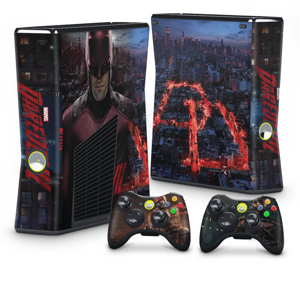 Xbox 360 Slim Skin - Daredevil Demolidor - Pop Arte Skins Atacado