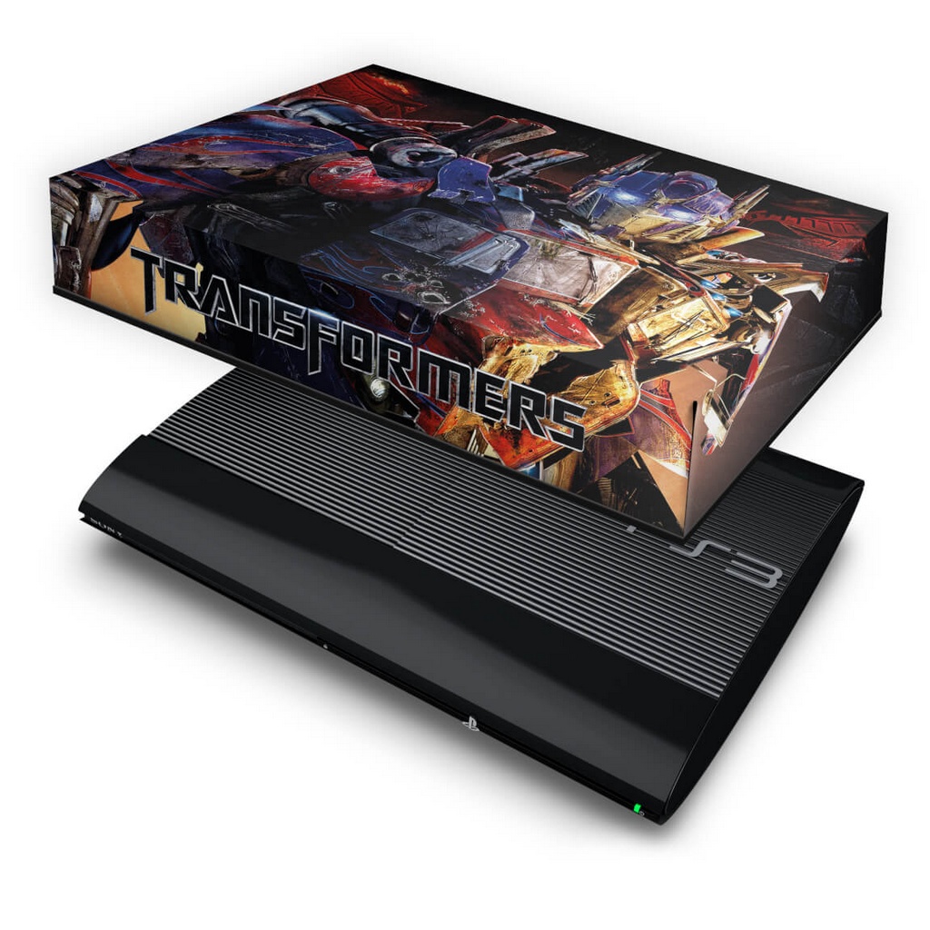 PS3 Super Slim Capa Anti Poeira - Transformers - Pop Arte Skins Atacado