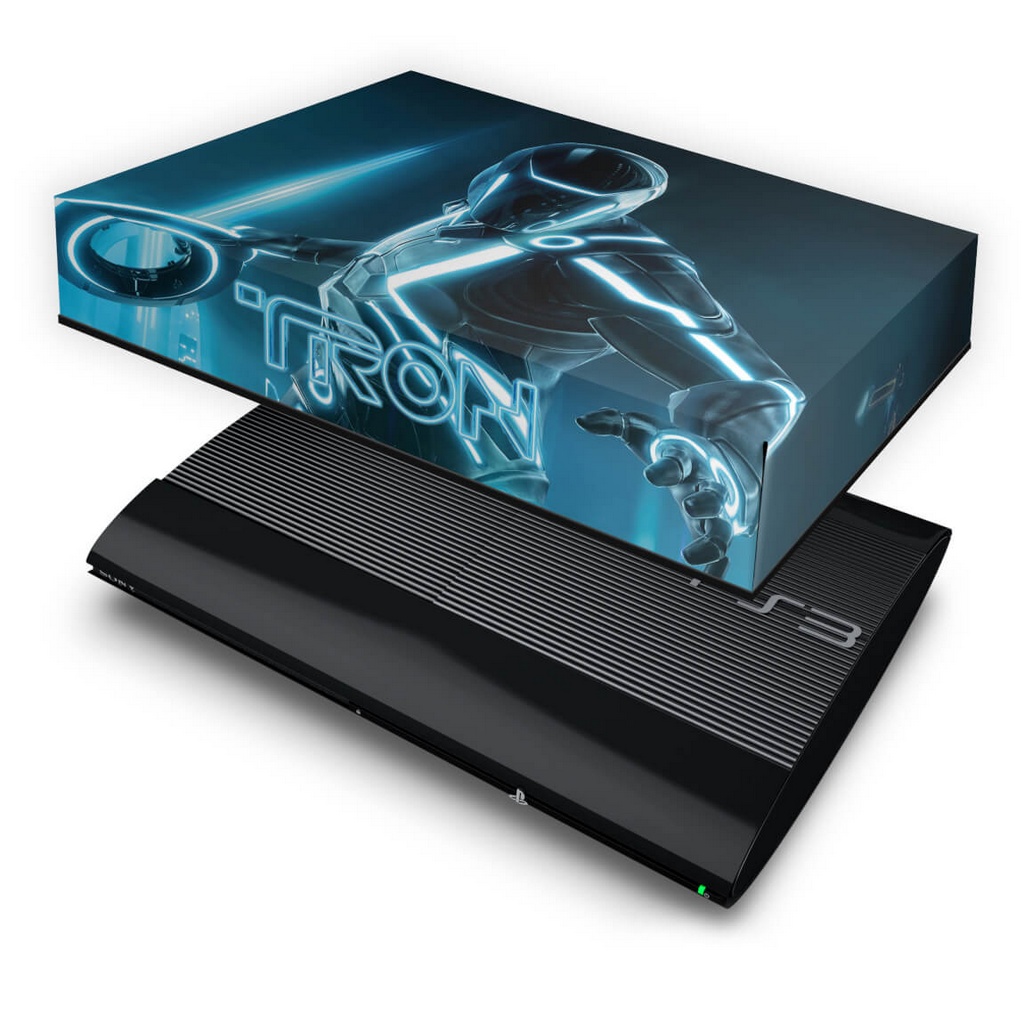 PS3 Super Slim Capa Anti Poeira - Tron Evolution - Pop Arte Skins Atacado