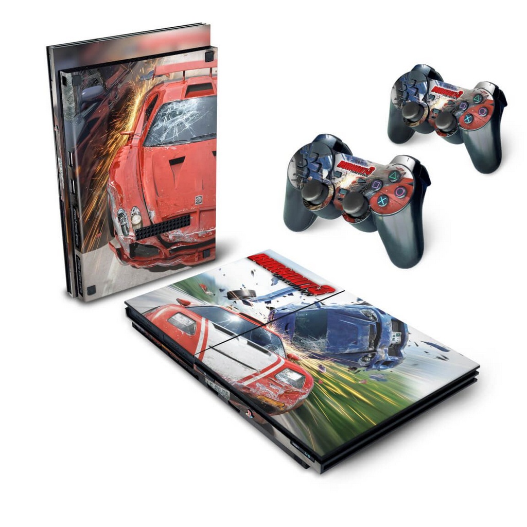 PS2 Slim Skin - Burnout 3 - Pop Arte Skins Atacado