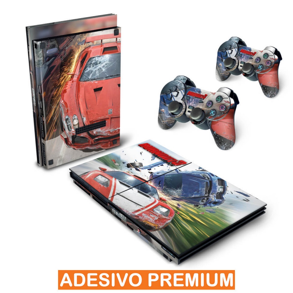 PS2 Slim Skin - Burnout 3 - Pop Arte Skins Atacado