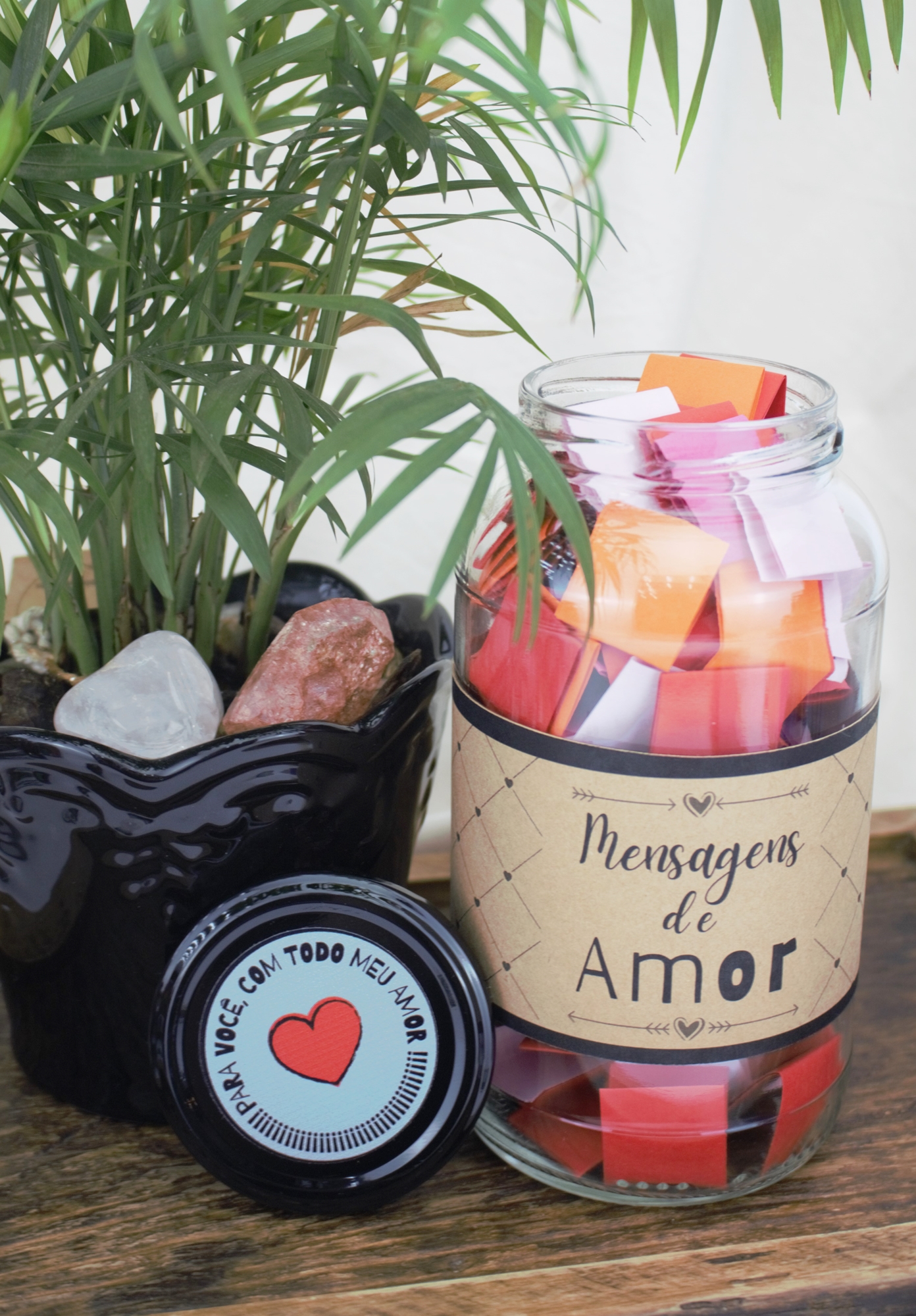 Pote Do Amor Com Mensagens Especiais Para Quem Você Ama - Potes e ...