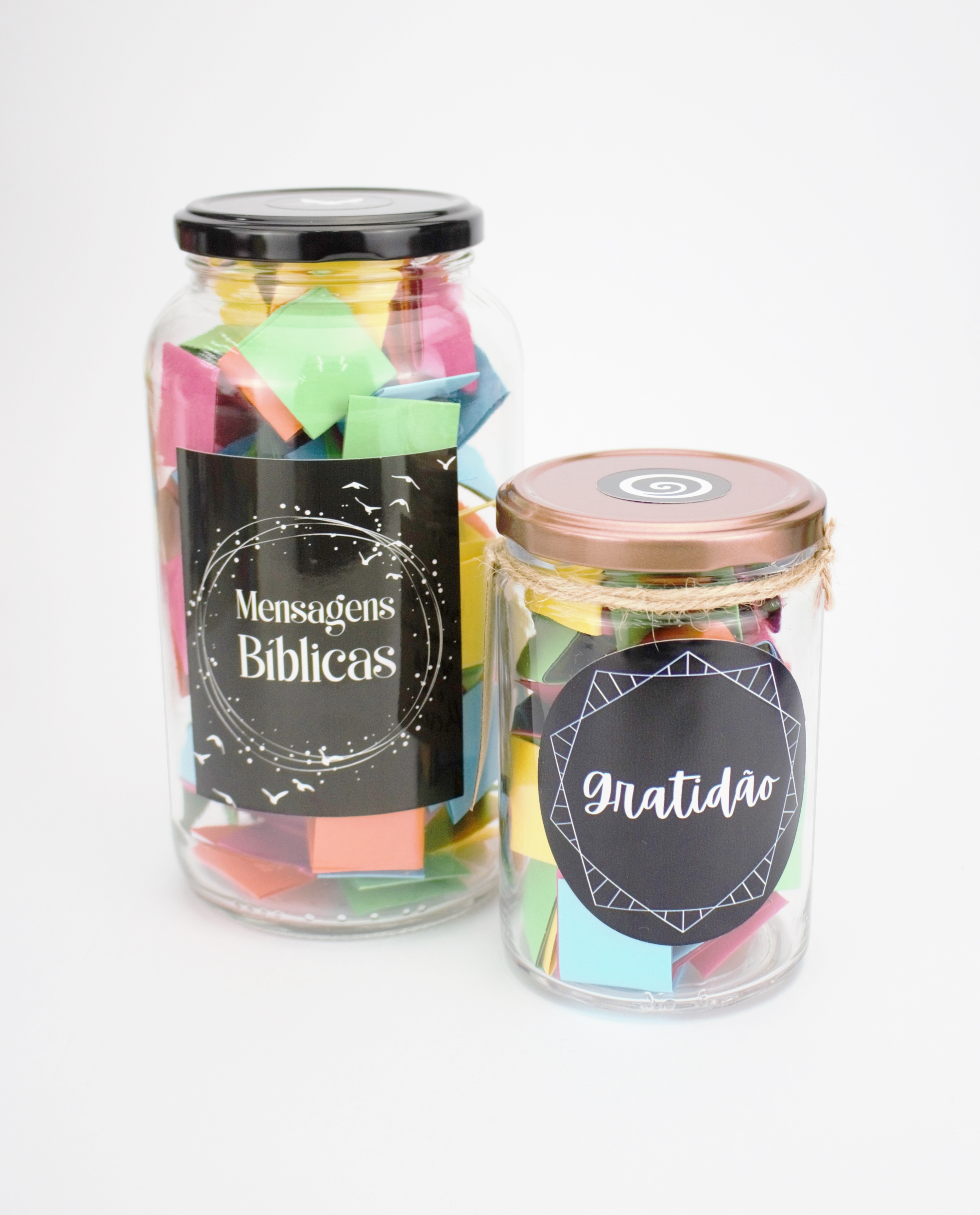 Kit Pote Mensagens Bíblicas + Pote da Gratidão - Potes e Frases ...