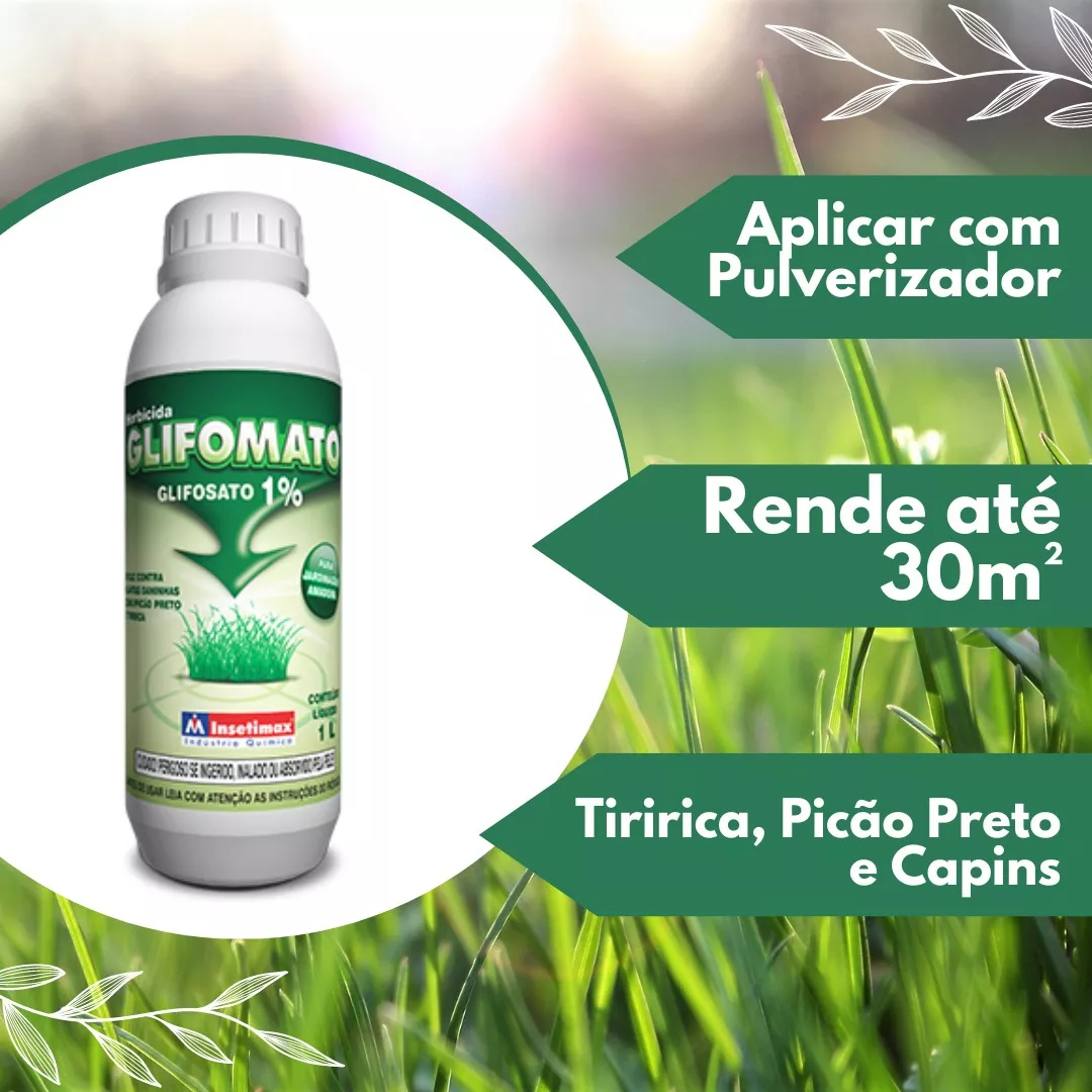 Compre Herbicida Glifomato (Mata Mato) 1 Litro - Pronto pra uso - Verde ...