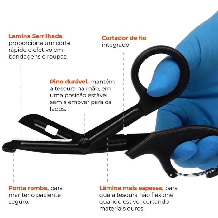 Tesoura Ponta Romba - Rhino - AT4 Artigos Militares em Belo Horizonte