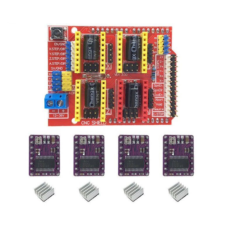 Kit Cnc Shield + Driver Drv8825 - Eletrônica Para Cnc - Loja da Fábrica ...