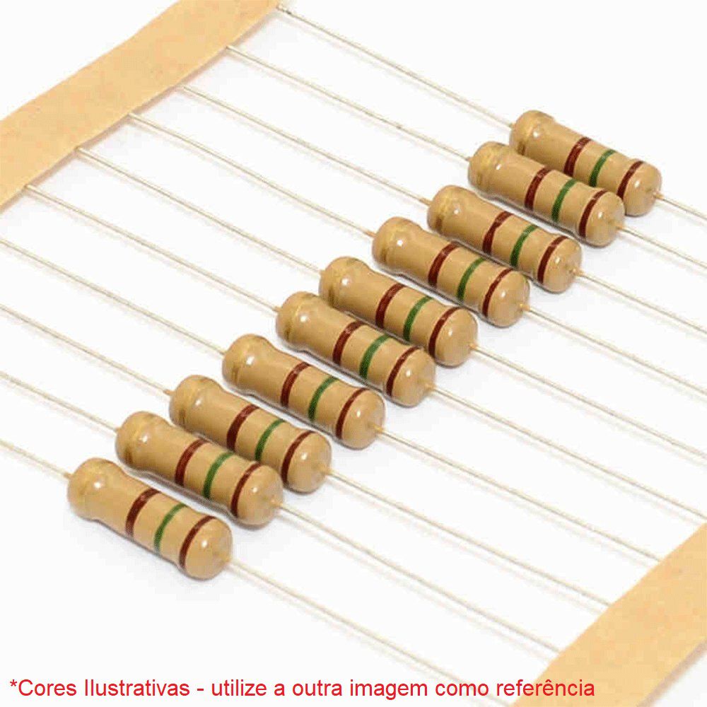 10 x Resistor 100 Ohms 1/4 W eletrônica resistência 100R - Loja da ...