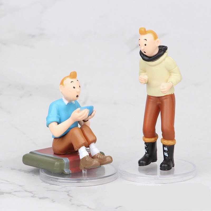 Kit 6 Bonecos Miniaturas Coleção As Aventuras de Tintin - SG SWEDEN 🇸🇪