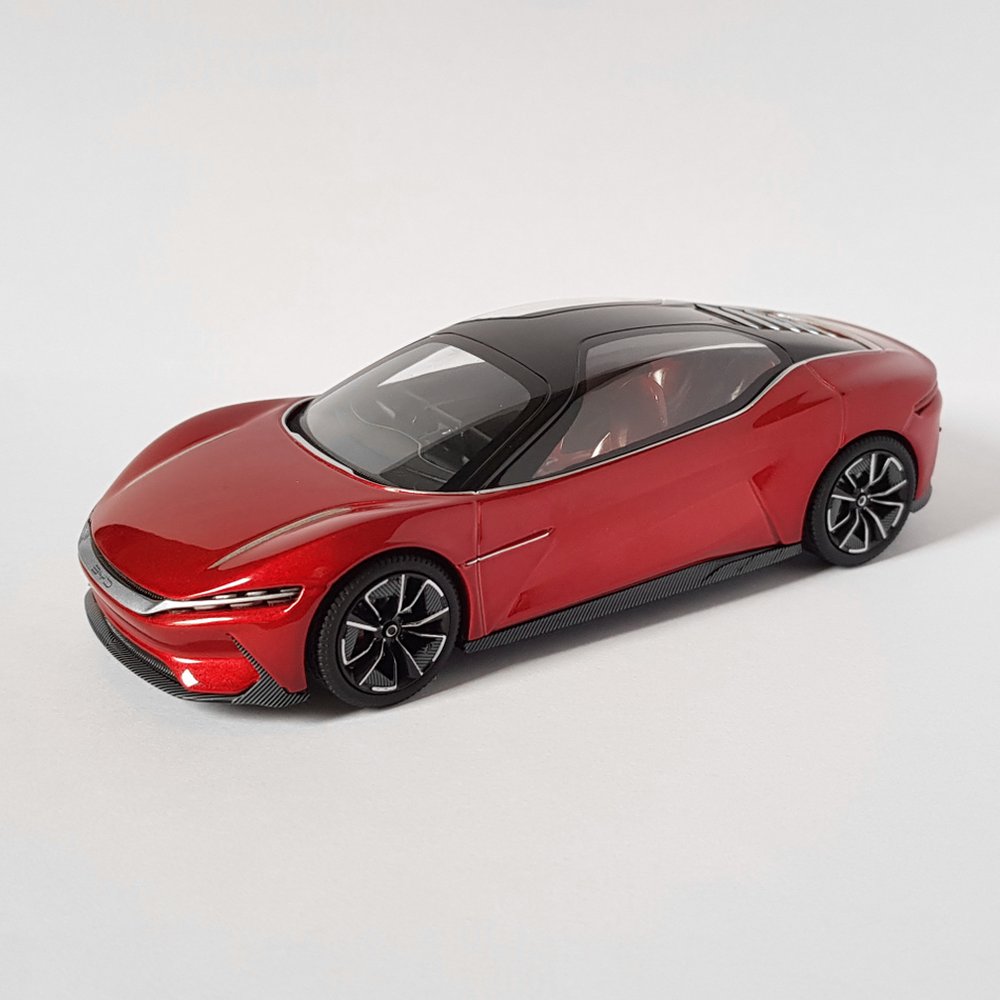 Miniatura BYD E-SEED Han GT Concept Vermelho 2020 1/43 - SG SWEDEN 🇸🇪