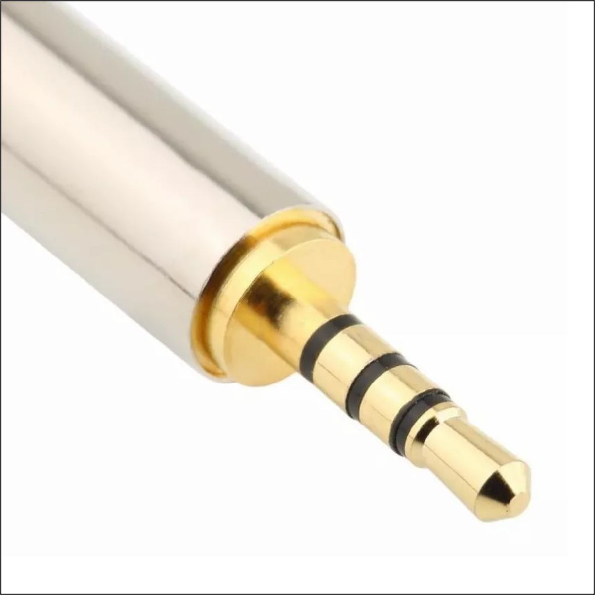 Adaptador P2 Fêmea 3,5mm Para P1 Macho 2,5mm Plug Conector Conversor ...