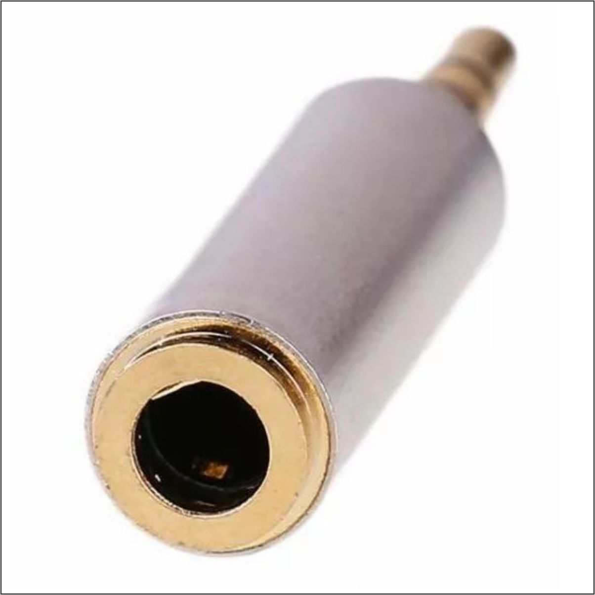 Adaptador P2 Fêmea 3,5mm Para P1 Macho 2,5mm Plug Conector Conversor ...
