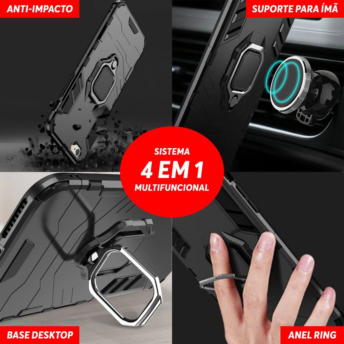 Capa Capinha Case Redmi Note 12 Turbo - Protetora Militar Anti Impacto ...