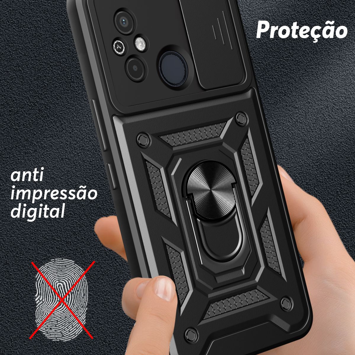 Capa Capinha Case Redmi 12C - Protetora Militar Anti Impacto Armadura ...
