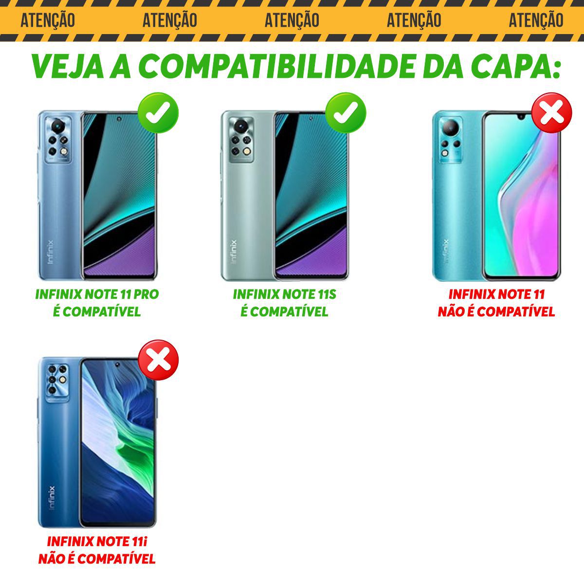 Capa Capinha Case Infinix Note 11 Pro - Protetora Resistente Militar ...