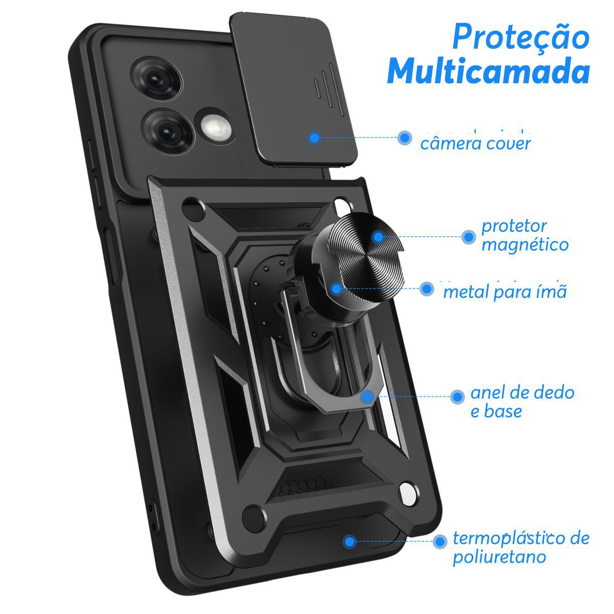 Capa Capinha Case Motorola Moto G84 - Protetora Resistente Militar ...