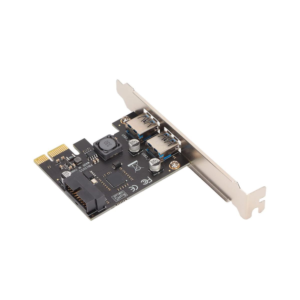Placa Expansão PCI Express PCIe X1 X4 X8 X16 p/ USB 3.0 2 Portas ...