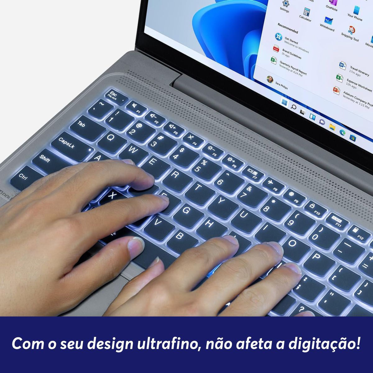 Película Protetora P/ Teclado de Notebook Macbook 15" 16" 17" Silicone ...
