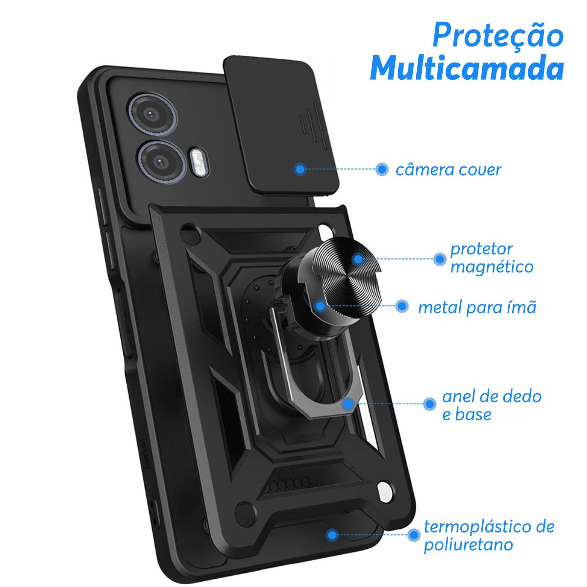 Capa Capinha Case Motorola Moto G34 - Protetora Resistente Militar ...