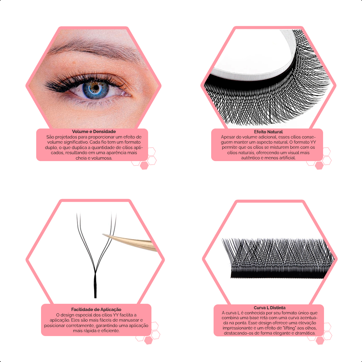 Cílios Fadvan Y Curva L Efeito Fox Eye Delineado Volume Brasileiro ...