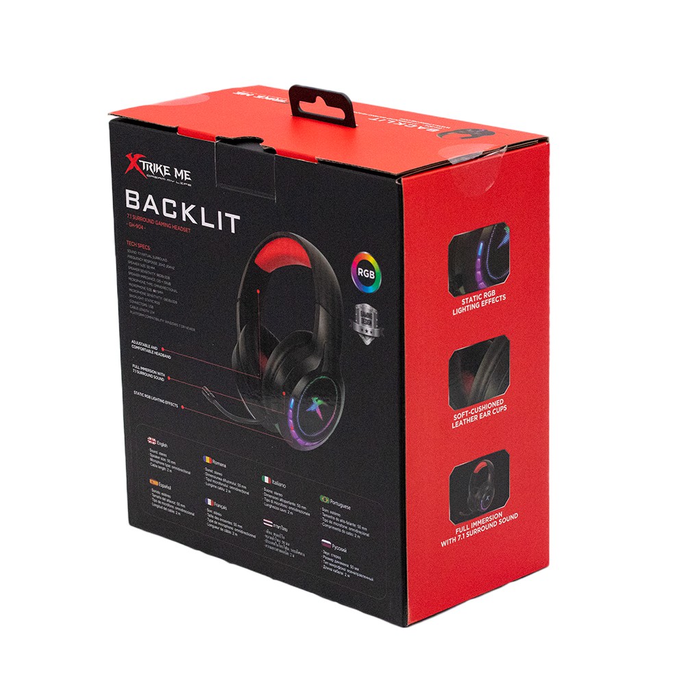 Fone de Ouvido Headset Gamer Xtrike Me - GH-904 RGB, USB 7.1 - Racer X ...