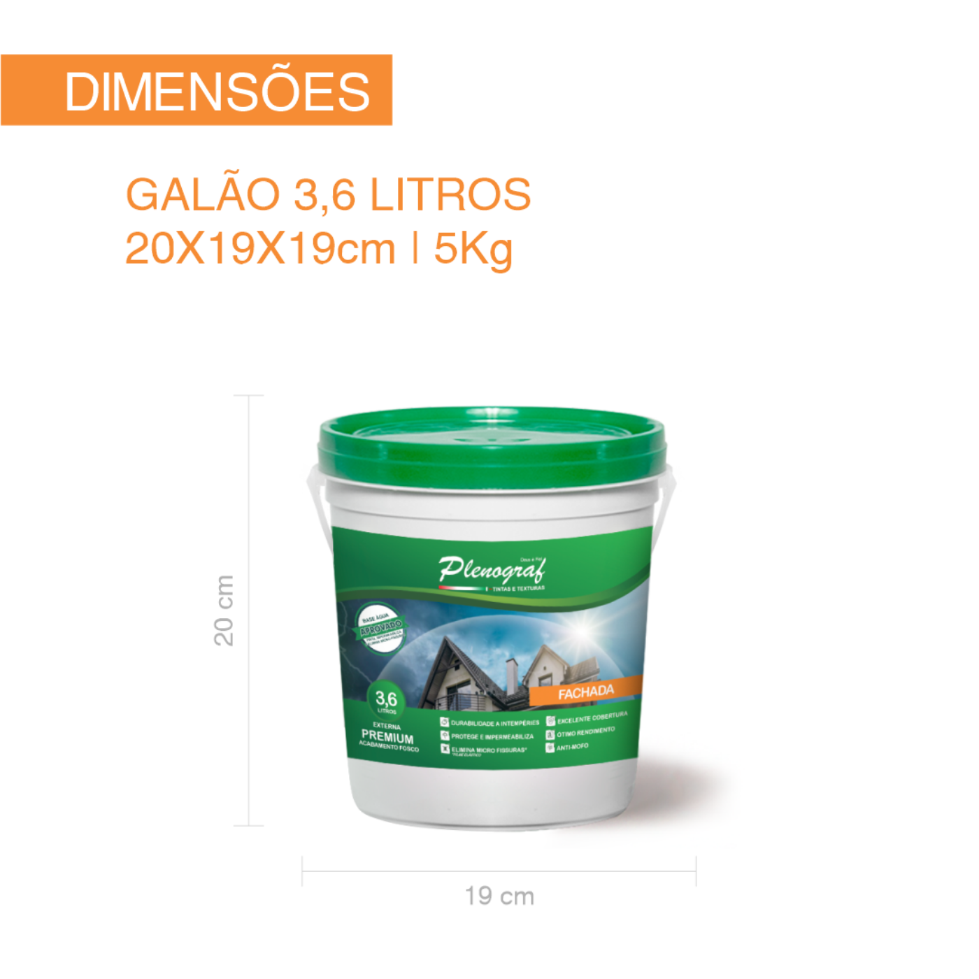 Tinta Acrílica 4x1 para Fachada – Sol e Chuva Fosca | Plenograf ...