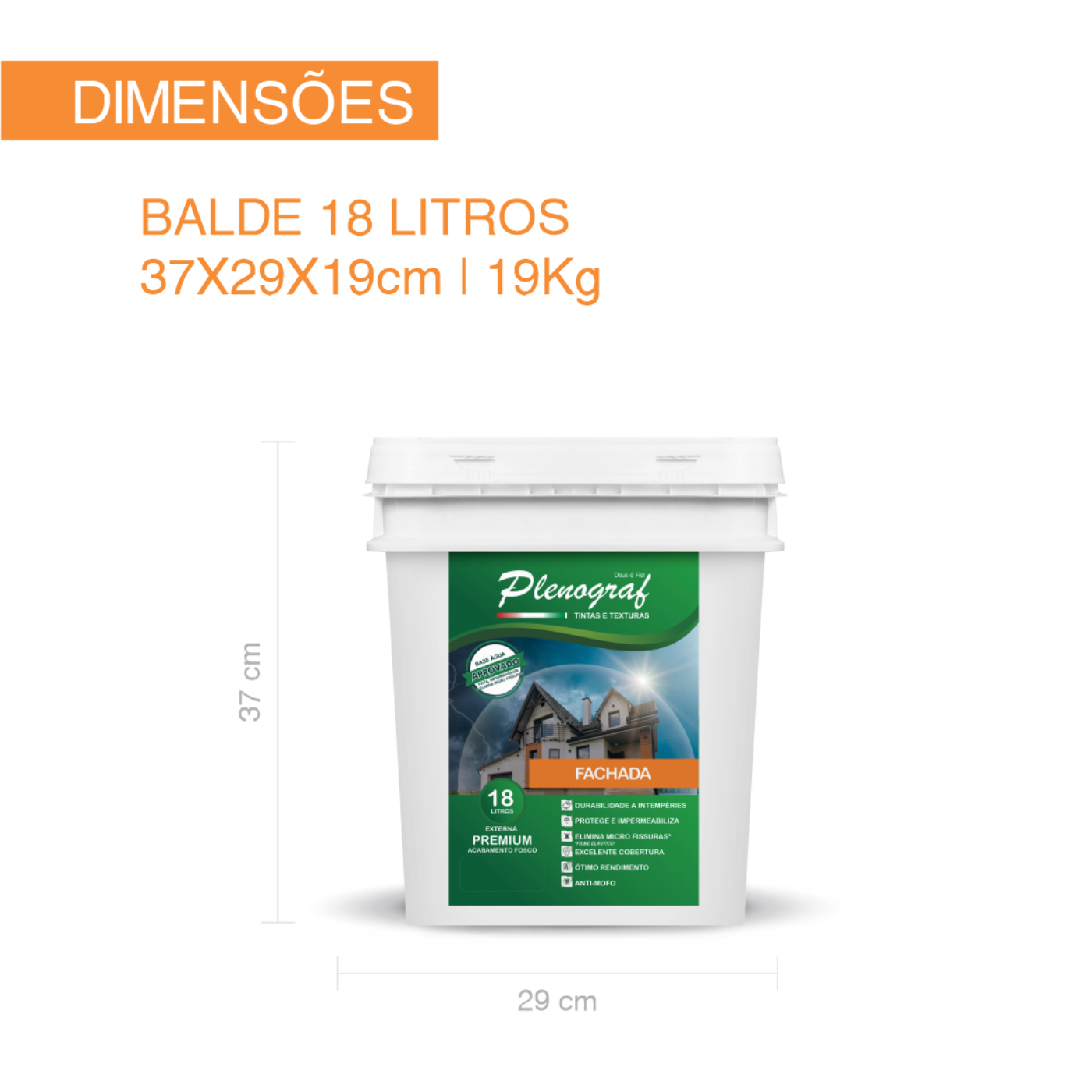 Tinta Acrílica 4x1 para Fachada – Sol e Chuva Fosca | Plenograf ...