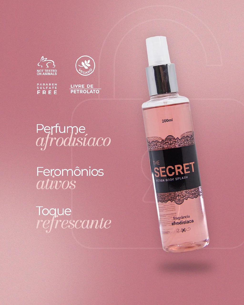 Body Splash The Secret 3 em 1 - 200 ml - Me.On Boutique Sensual
