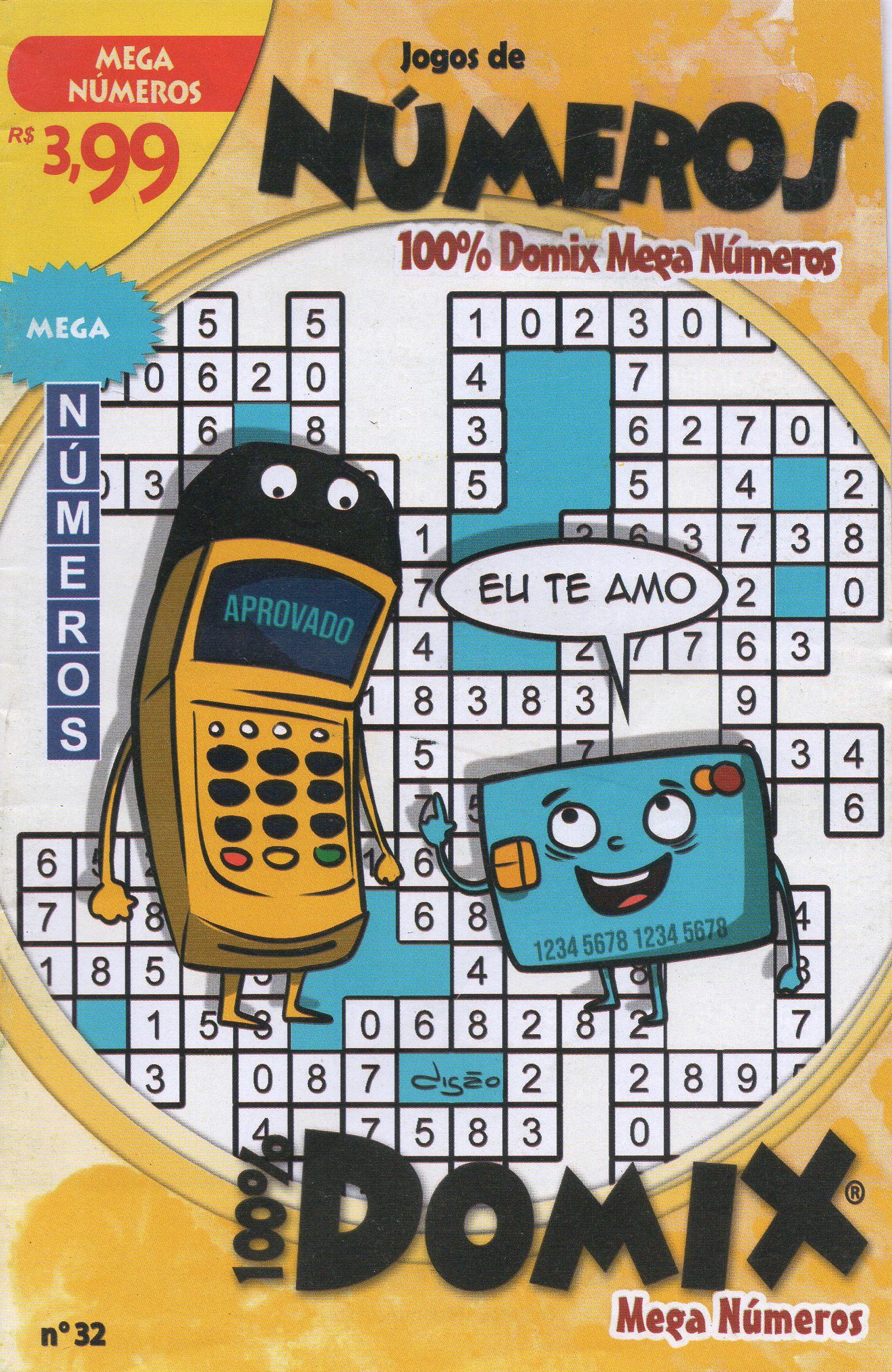 JOGOS DE NUMEROS ED. 32 100% DOMIX MEGA NUMEROS - revistaria nova cultura