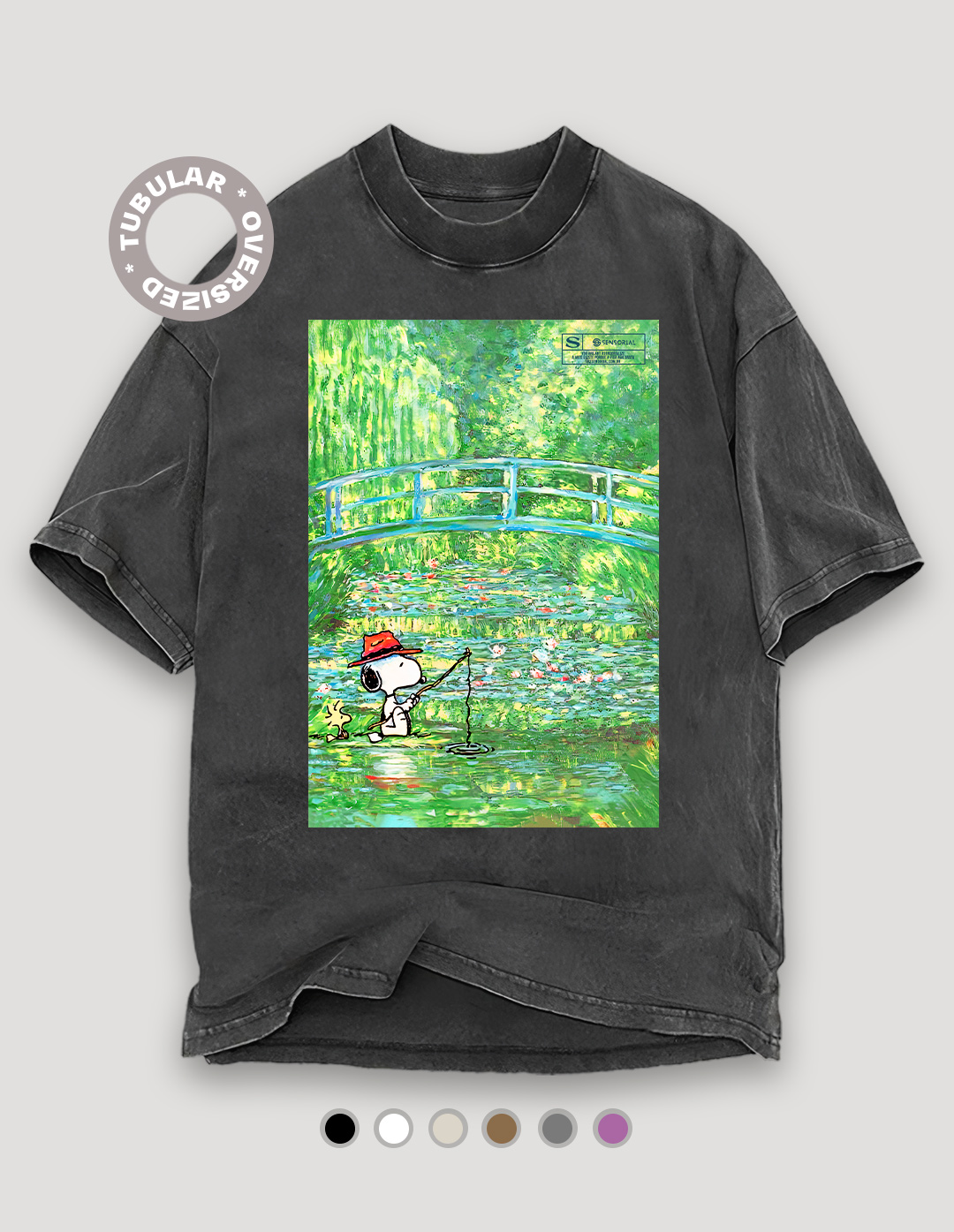 Camiseta Oversized Tubular Snoopy na Lagoa de Lírios - Sensorial ...