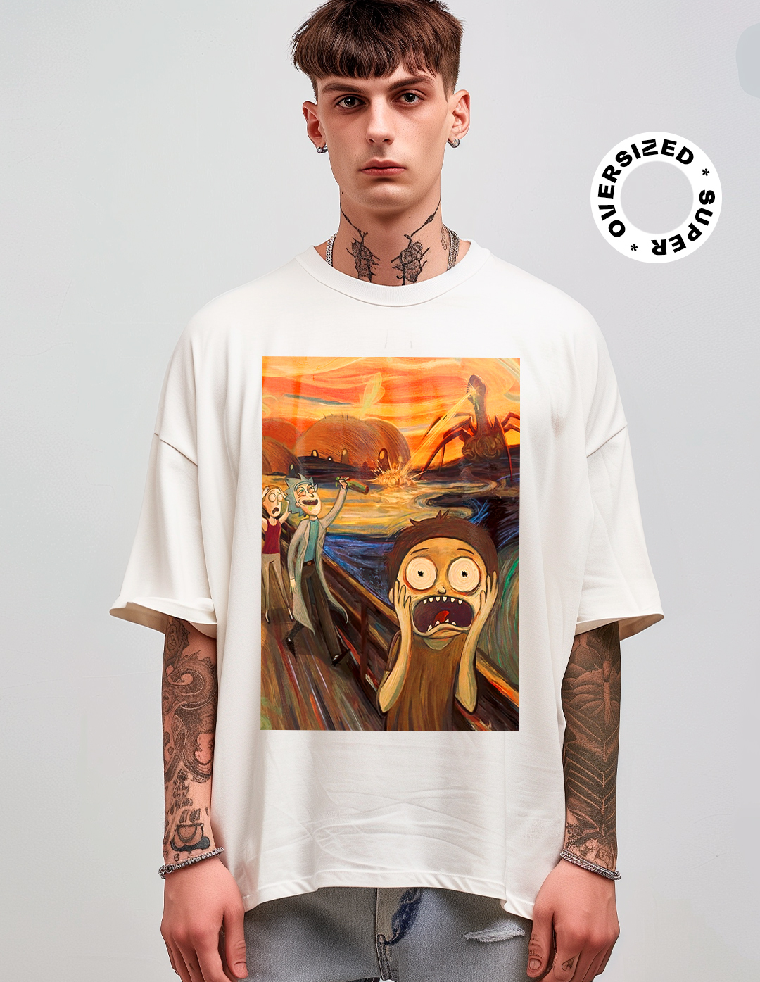 Camiseta Oversized Super Rick and Morty O Grito - Sensorial, camisetas ...