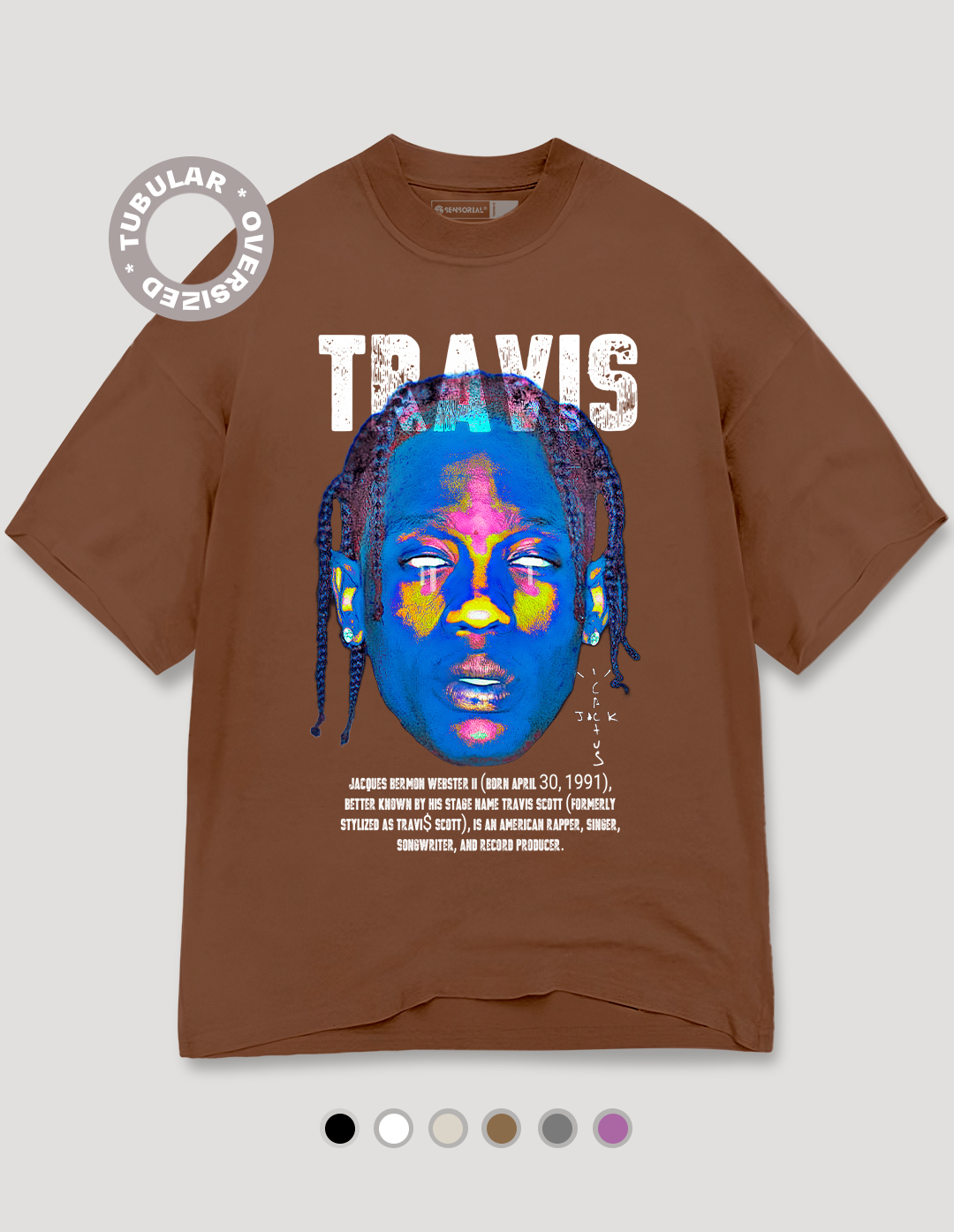 Camiseta Oversized Tubular Travis Scott Neon Nights - Sensorial ...
