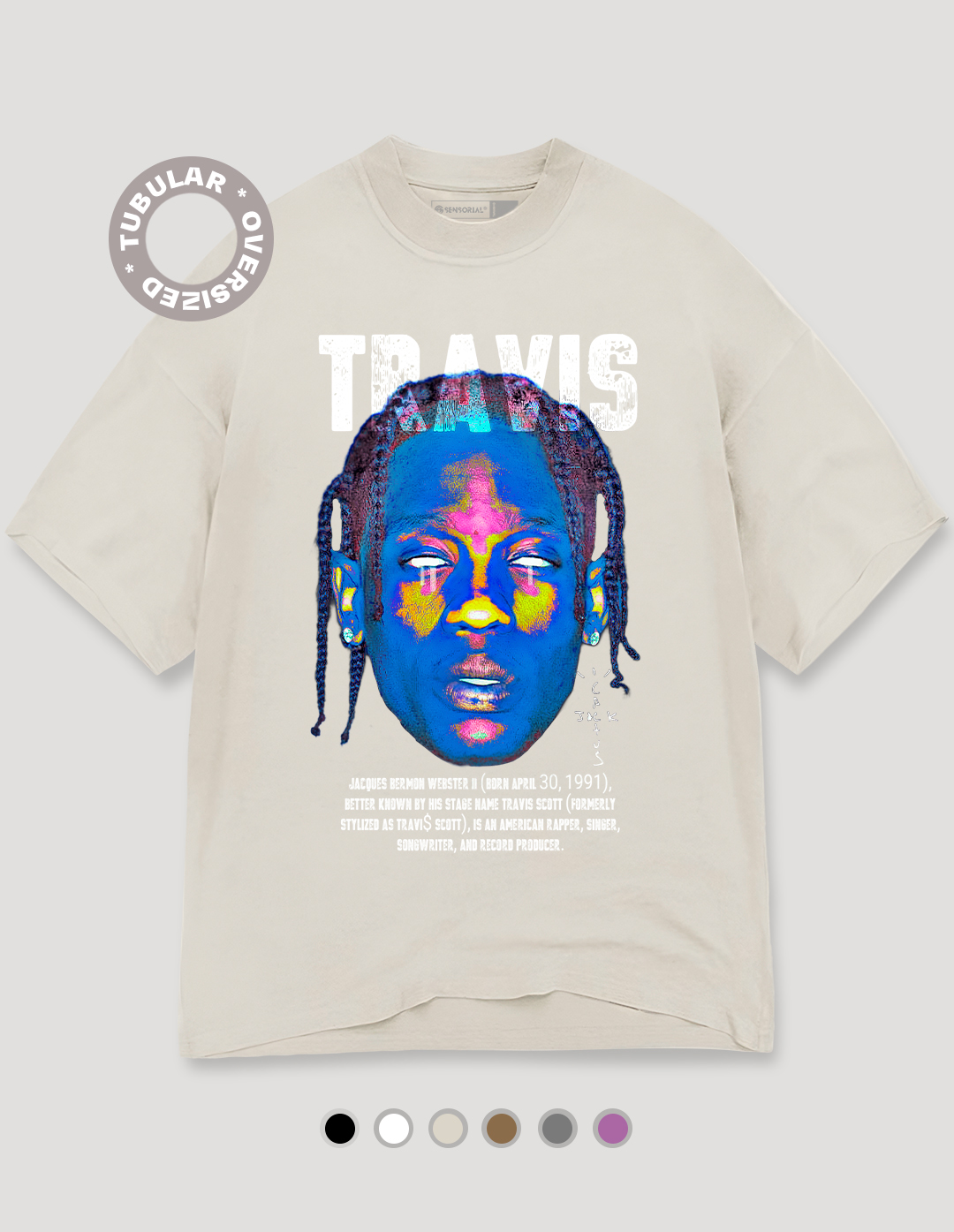 Camiseta Oversized Tubular Travis Scott Neon Nights - Sensorial ...